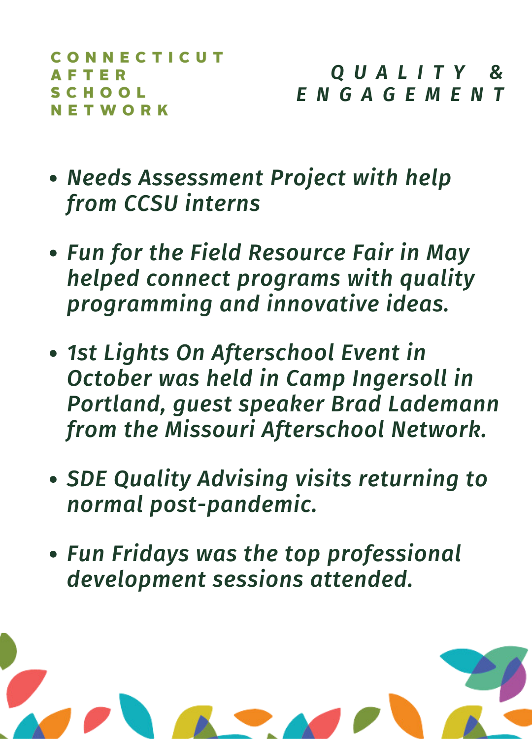 2022 – 2023 Year in Review - CT Afterschool Network